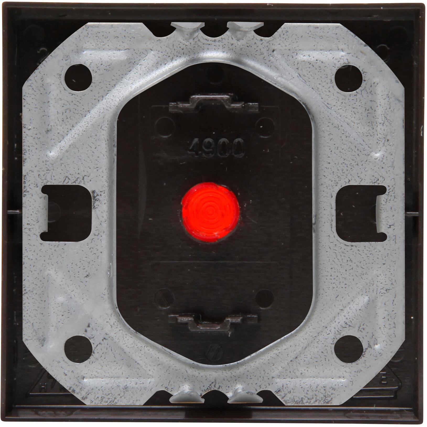 Rocker pad with red lens, colour: black matt - Heinrich Kopp GmbH
