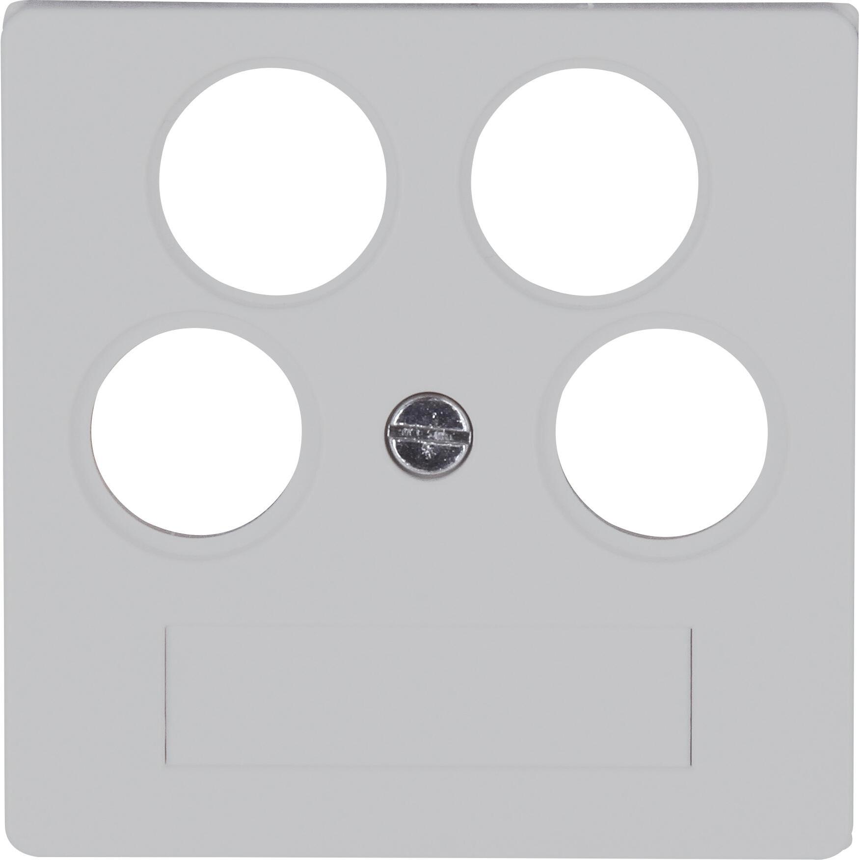 Antenna cover plate for antenna socket TV/RF/2xSAT, colour: grey matt ...