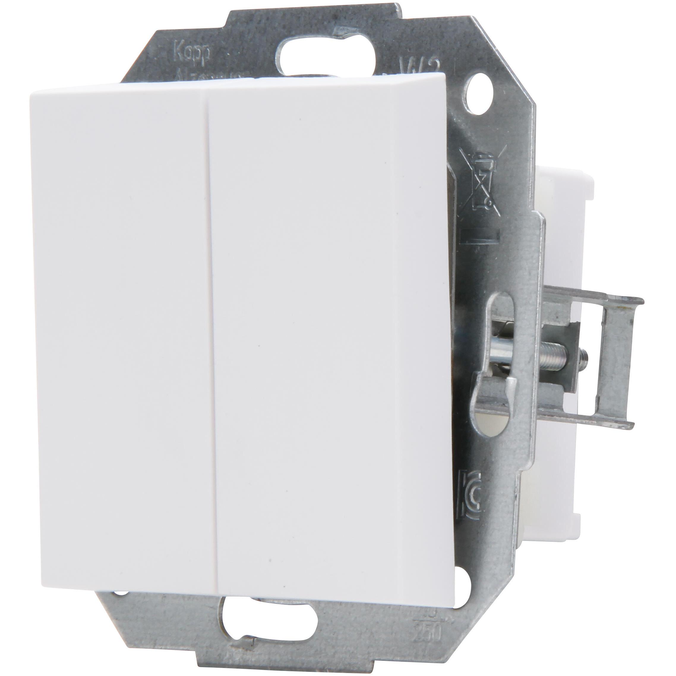 ATHENIS - Double changeover switch, colour: arctic white matt ...