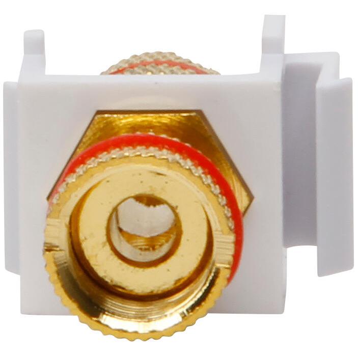 Keystone module - banana plug connecter, colour: red - Heinrich Kopp GmbH