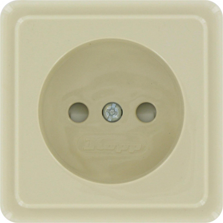 STANDARD – surface mount socket outlet, 1-fold, without earth, colour ...