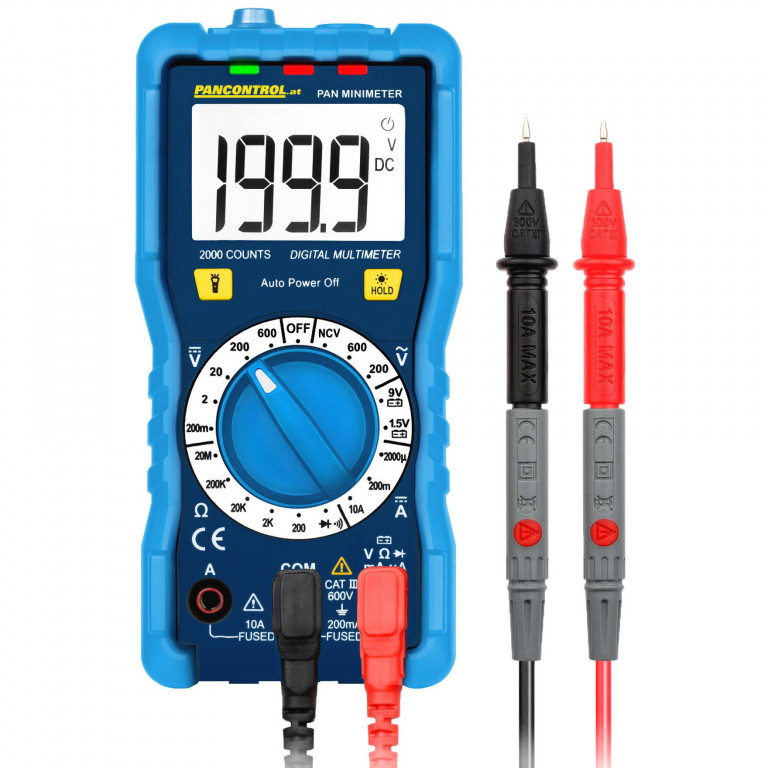 PAN Minimeter NEW, digital multimeter CAT III 600V with contactless ...