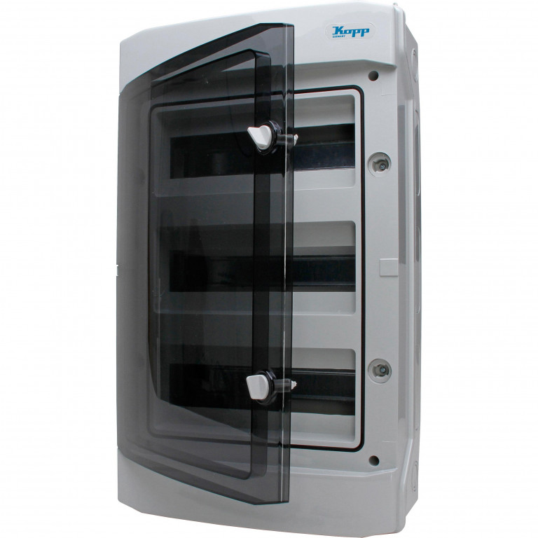 Distribution box, surface mounted, with door, withterminal strip and ...