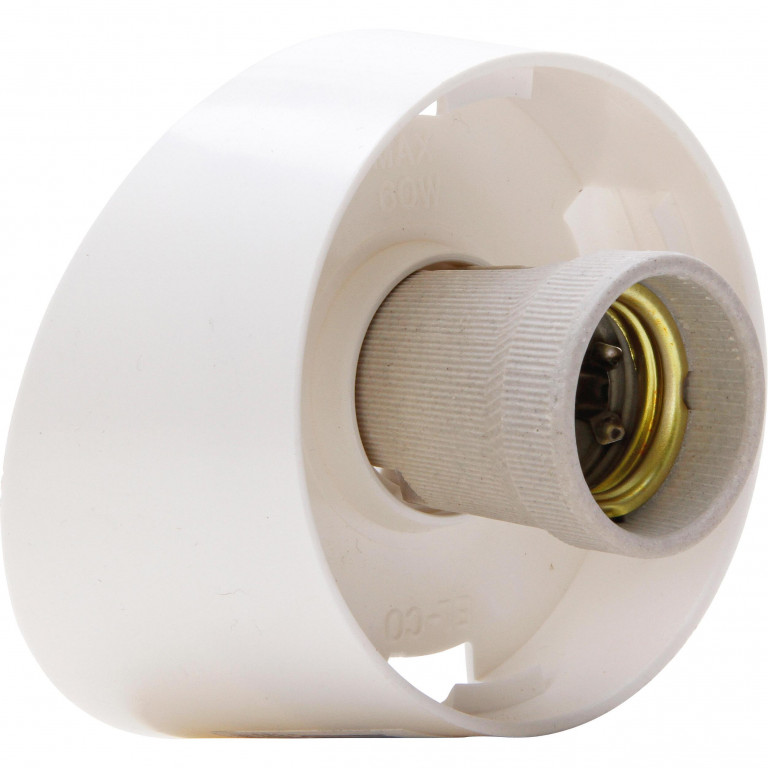 Plastic-base for entrance lamp, obliquely, colour: white – Heinrich ...