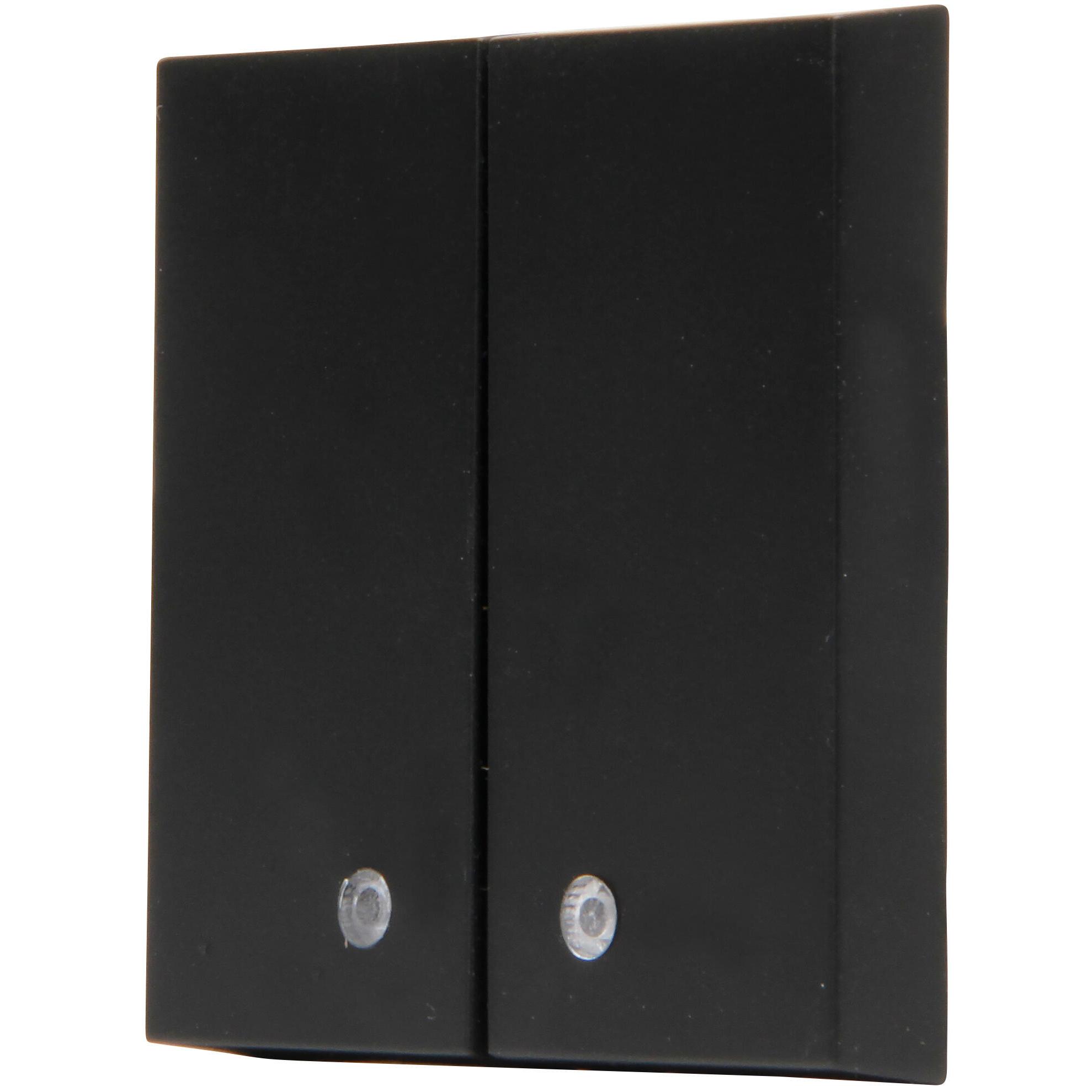 ATHENIS – double rocker pad with transparent lens, colour: matt black ...